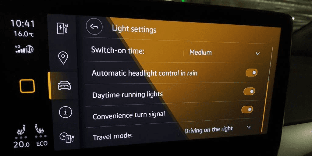 DRL Setting in Multimedia, volkswagen id-5 2022