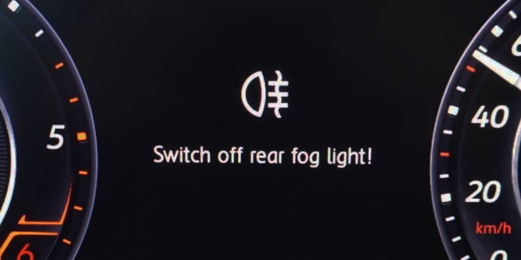 Rear Fog Light Warning, Volkswagen T-Roc R 2021